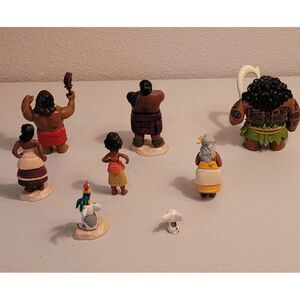Disney | Art | Walt Disney 8 Mini Figures Moana Maui Pua Hei Hei Granna ...